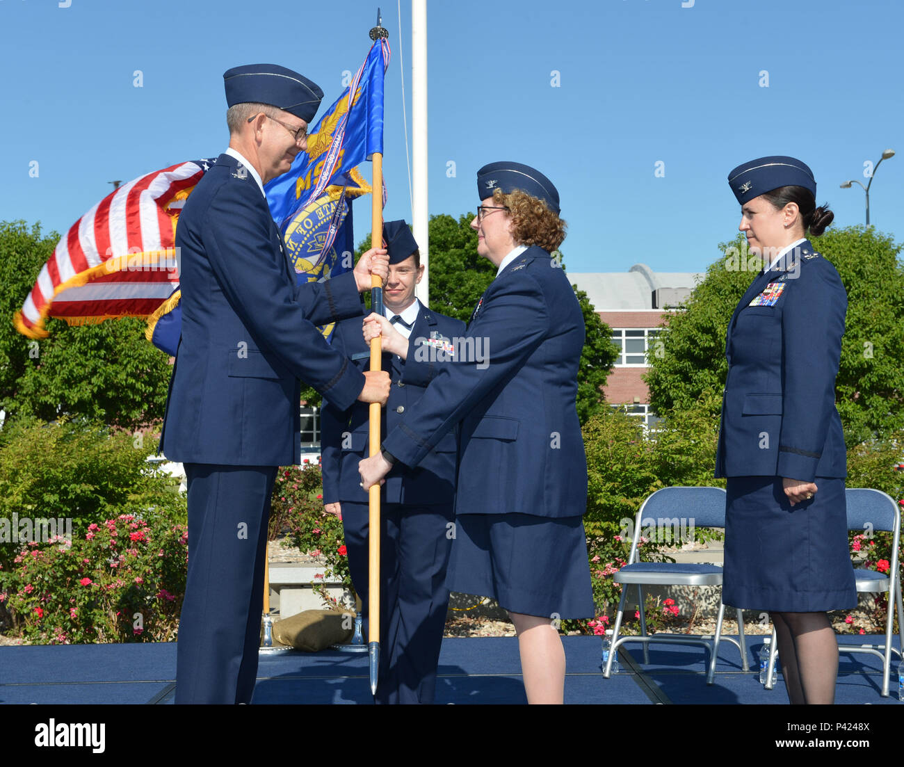 Col. Tami Thompson, commander of the 155th Mission Support Group ...