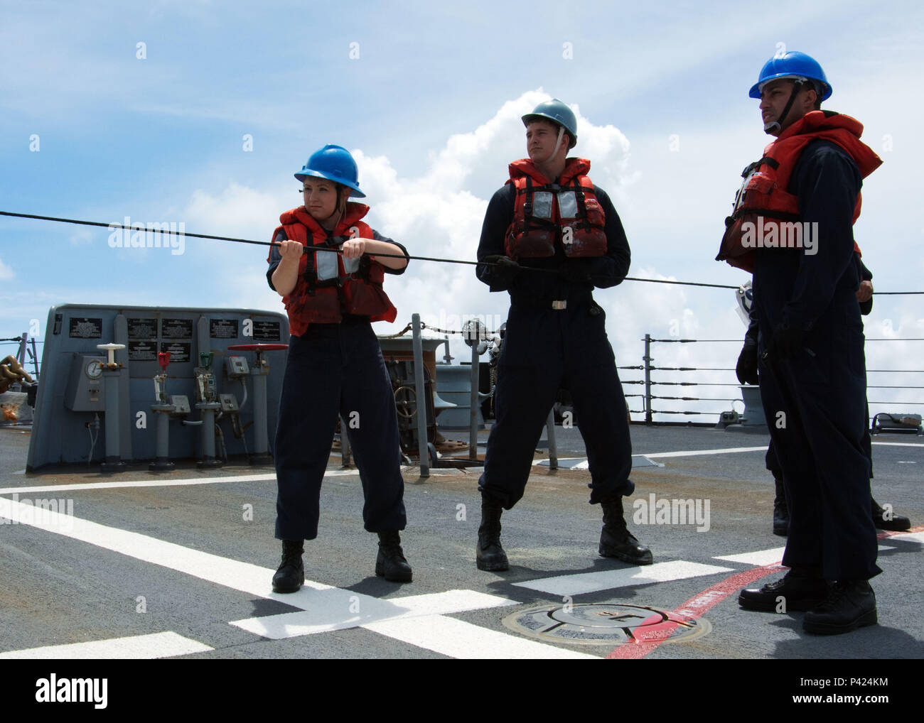 ATLANTIC OCEAN (June 2, 2016) Sailors aboard the guided-missile ...