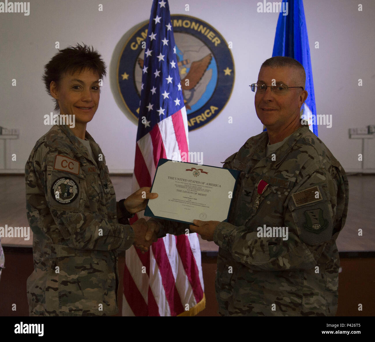 U.S. Air force Col. Andra Kniep, 435th Air Expeditionary Wing commander ...