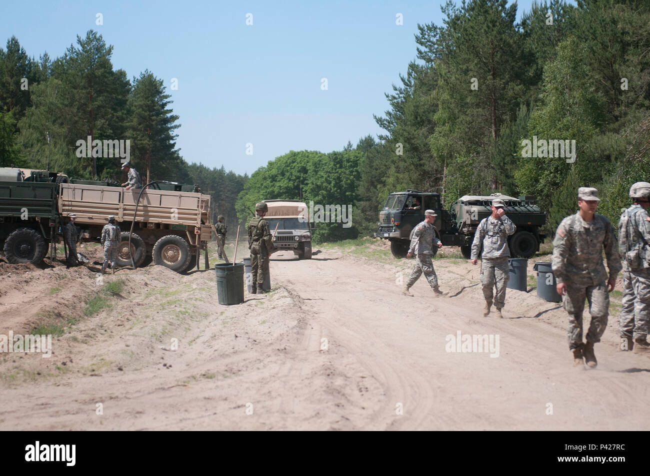 American soldiers, from the 44th Chemical Battalion of the Illinois ...