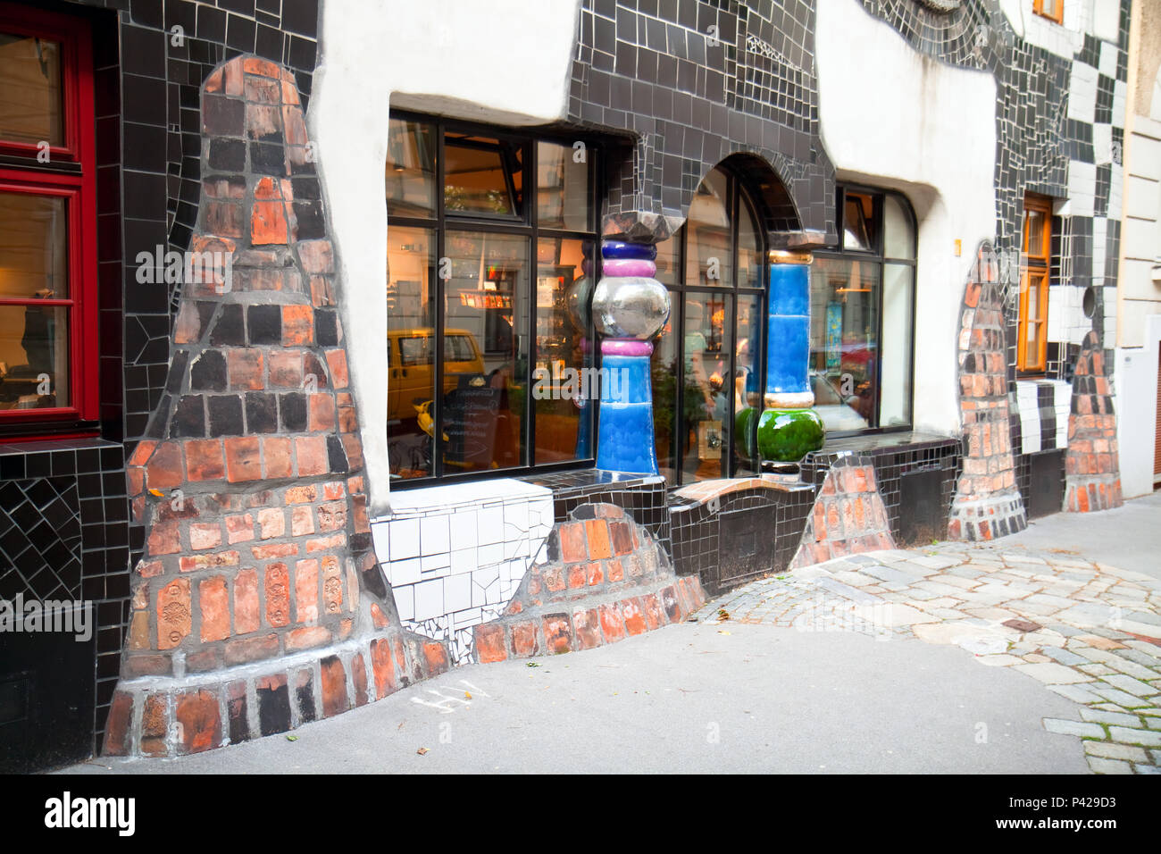 Modern style Hundertwasser house in Vienna, Austria (created by Famous ...