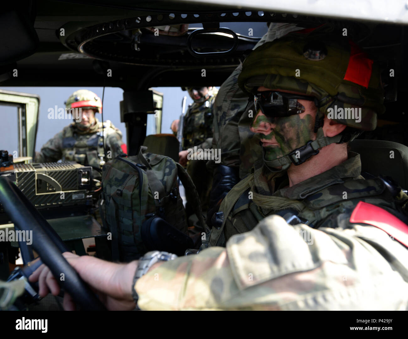 Polish Soldiers secure the perimeter around a tunnel in Torun, Poland ...
