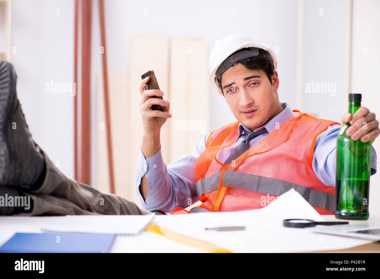 Mechanic businessman talking workshop hi-res stock photography and ...