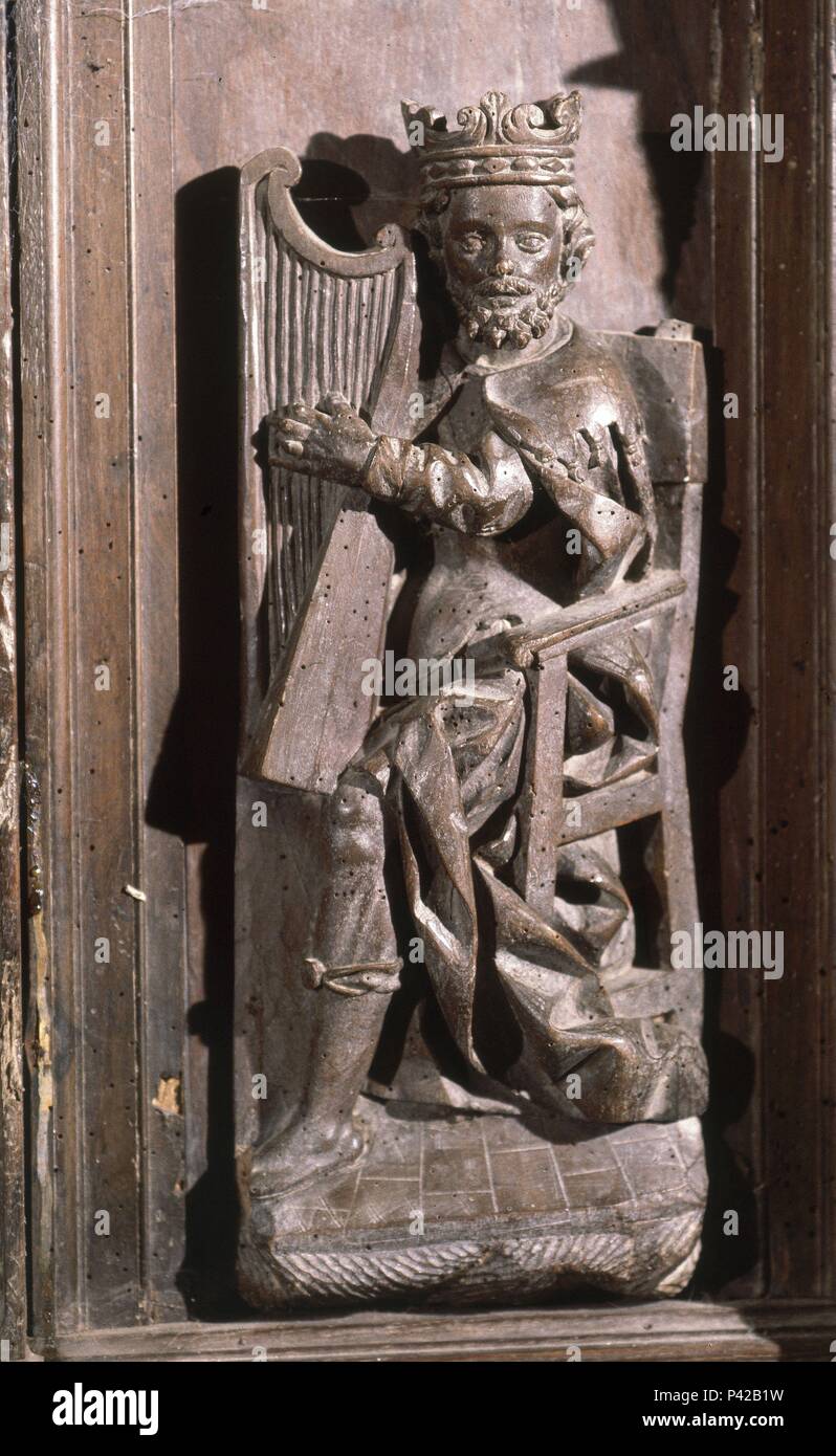 ANTIGUO CORO DE SANTIAGO DE COMPOSTELA-REY DAVID. Location: MONASTERIO ...