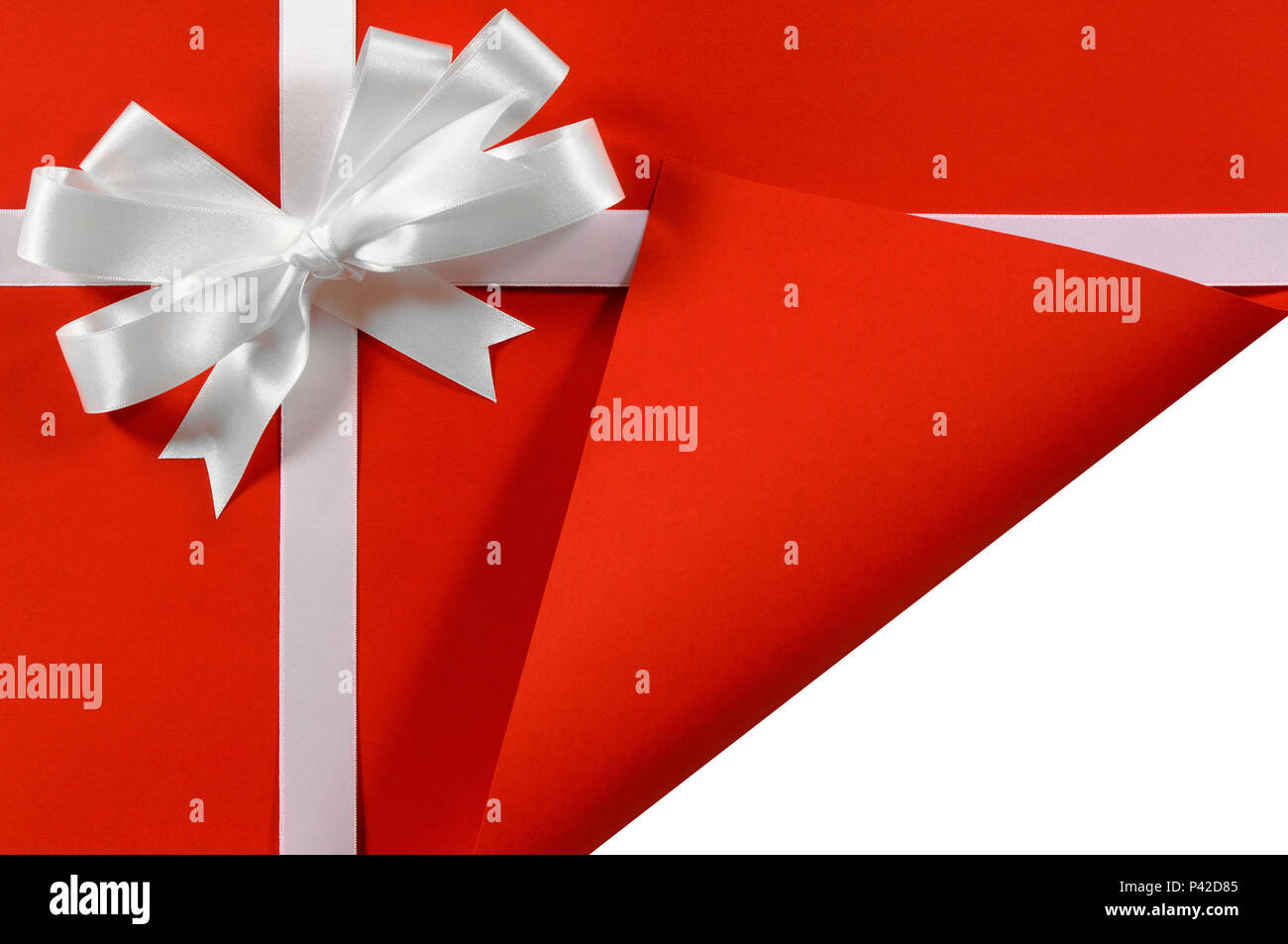 Corner ribbon copy space gift hi-res stock photography and images - Alamy