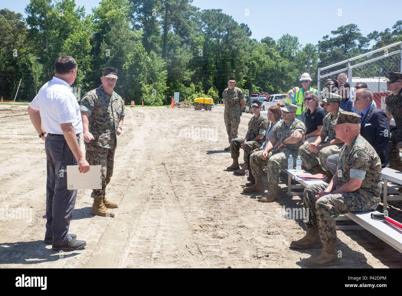 Col. Jeffrey Kenney, back left, the officer-in-charge of Expeditionary ...
