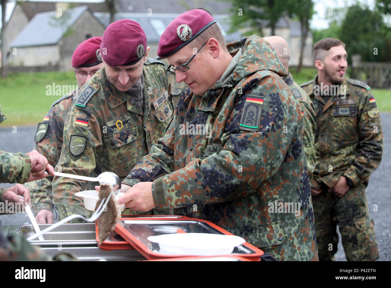 U.S. Army Soldiers and German Soldiers visit Pointe du Hoc, France ...