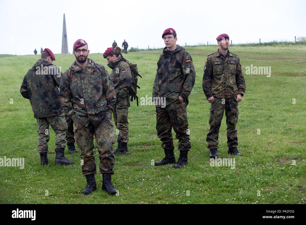 U.S. Army, Austrian, and German Soldiers visit Pointe du Hoc, France ...