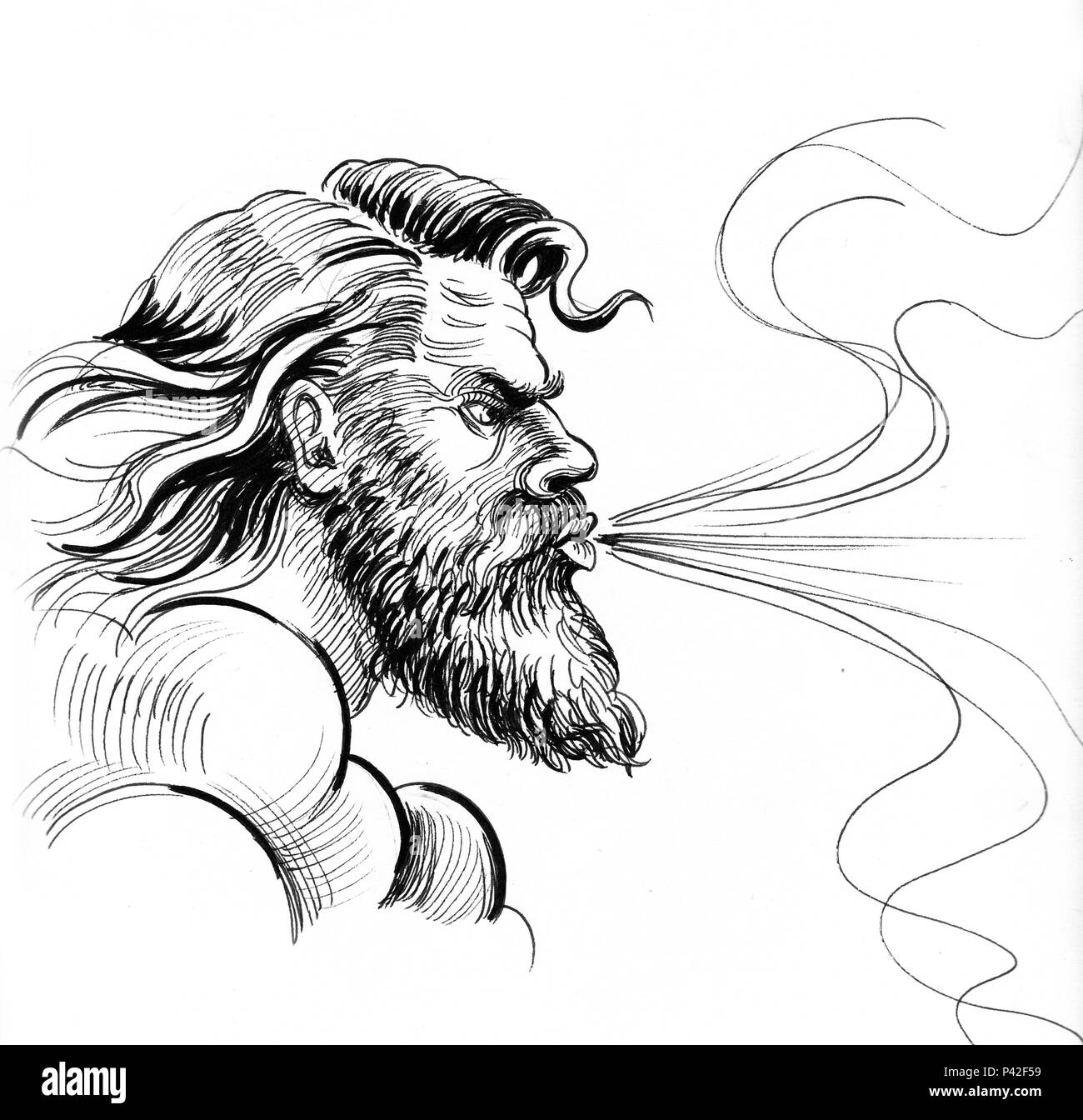 Ancient sky god drawing hi-res stock photography and images - Alamy