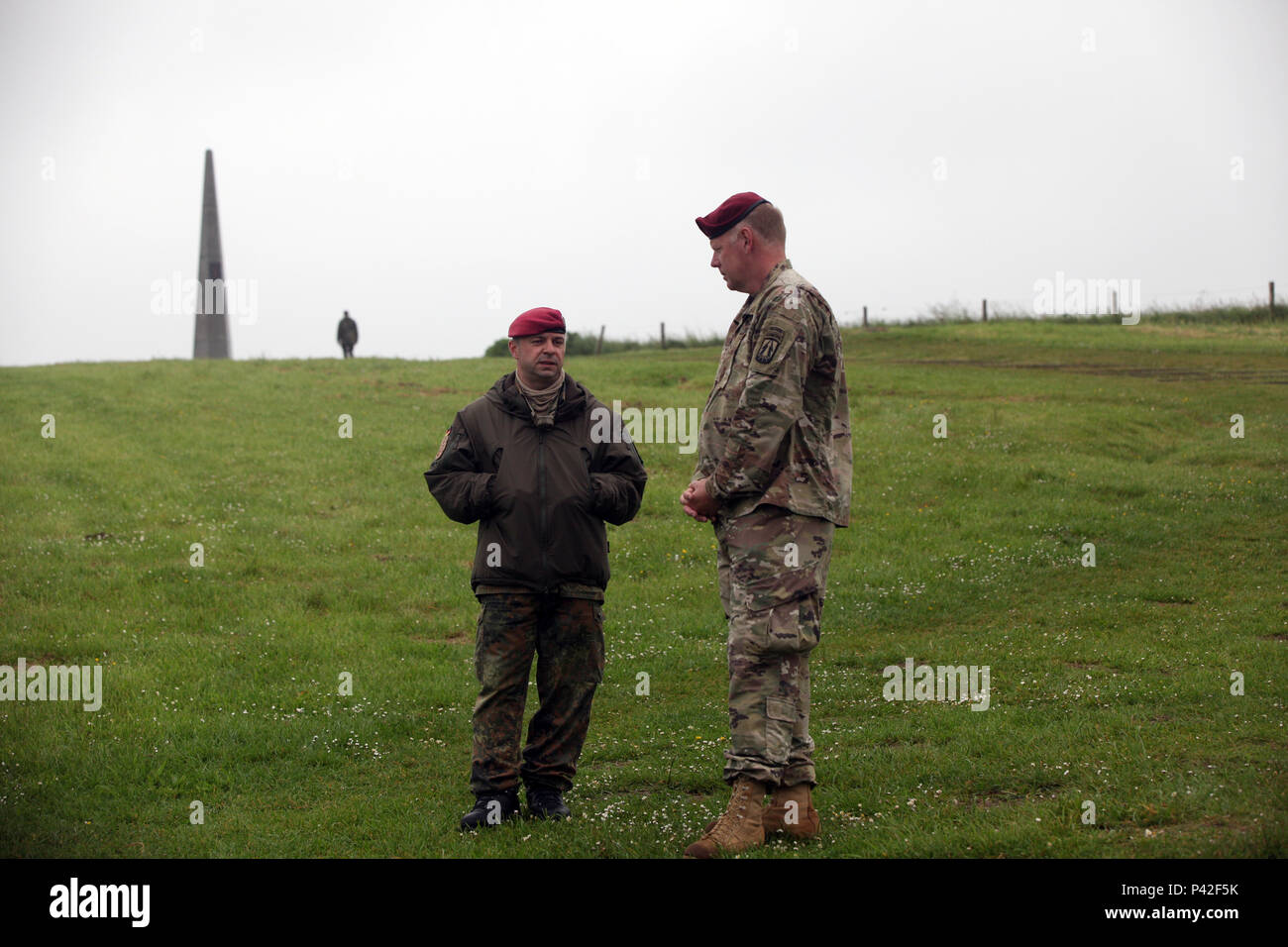 U.S. Army, Austrian, and German Soldiers visit Pointe du Hoc, France ...