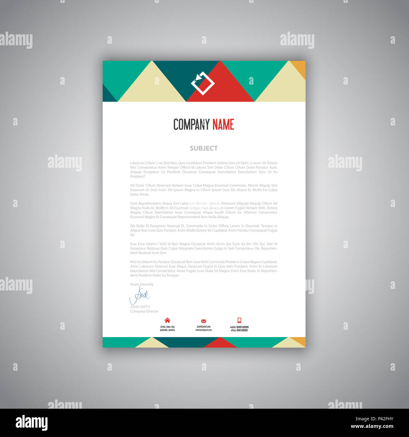 Letterhead template vector design hi-res stock photography and images ...