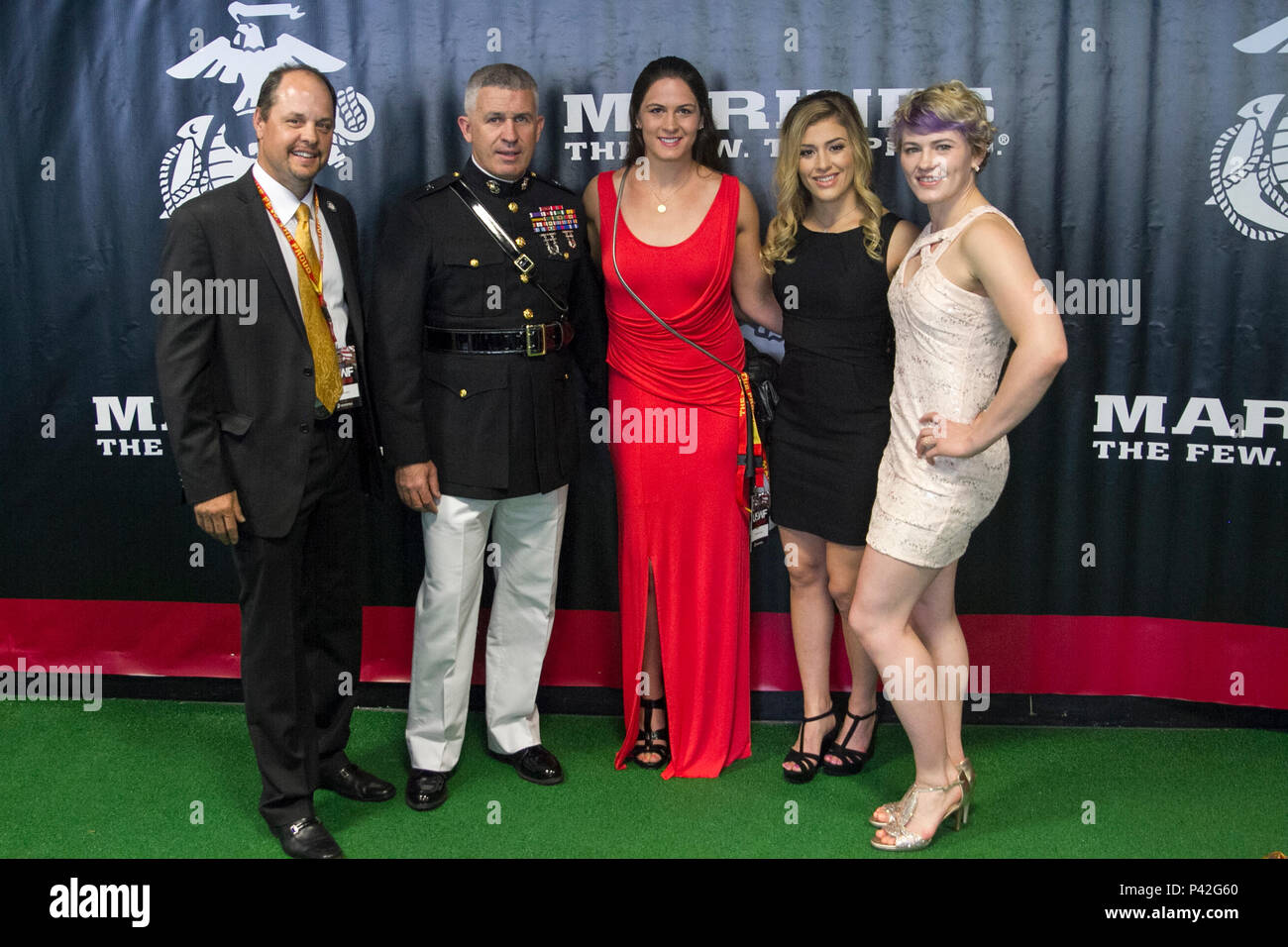 Brigadier Gen. Paul Kennedy poses for a photo with (right to left ...
