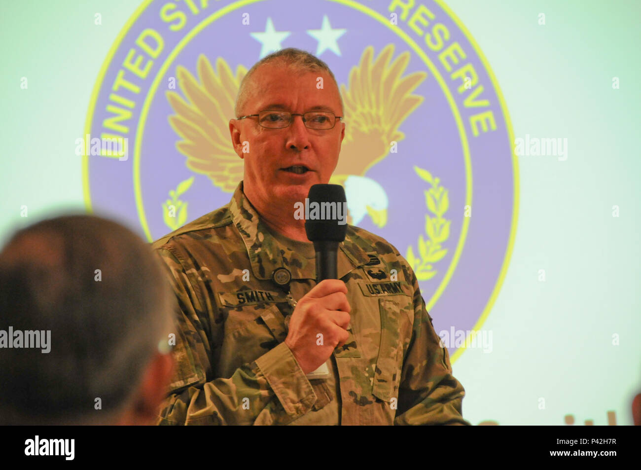 Maj. Gen. Michael R. Smith, deputy chief of Army Reserve, delivers the ...