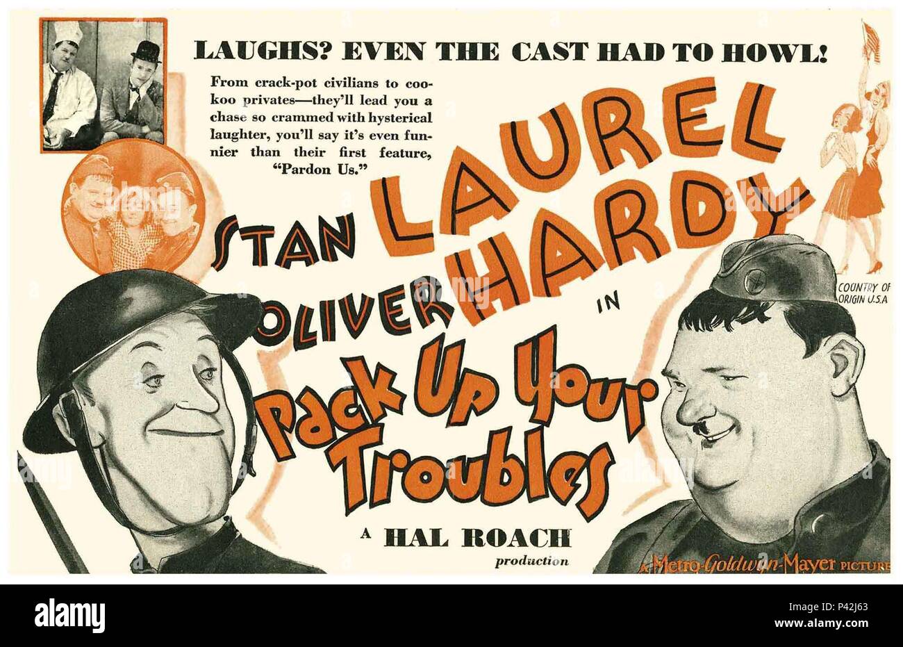 Original Film Title: PACK UP YOUR TROUBLES. English Title: PACK UP YOUR ...