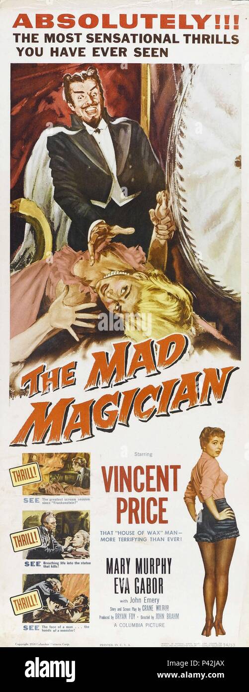 Original Film Title: THE MAD MAGICIAN. English Title: THE MAD MAGICIAN ...