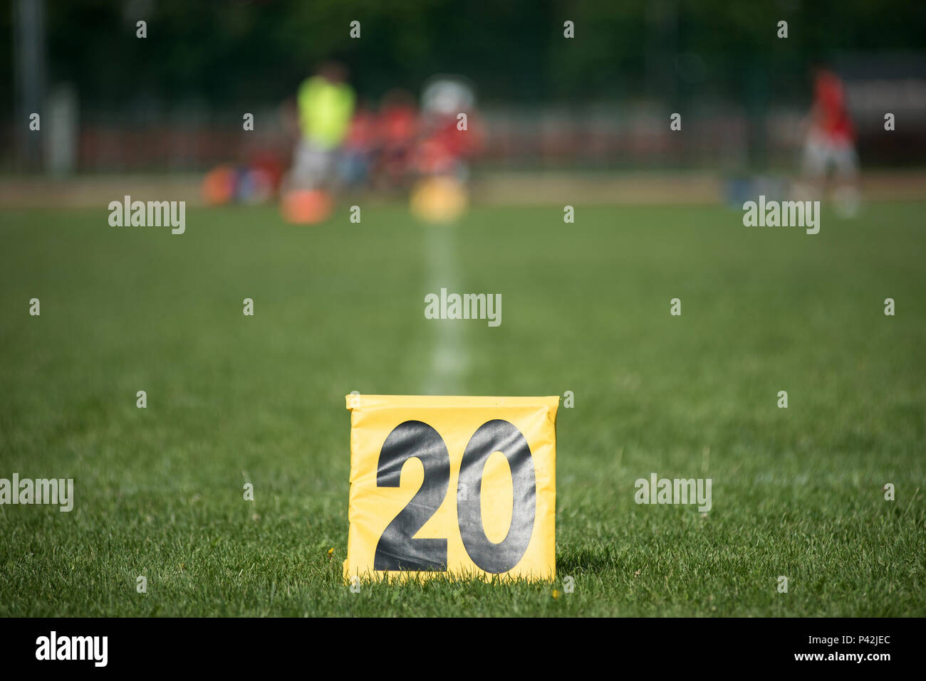 Boys playing football in yard hi-res stock photography and images - Alamy