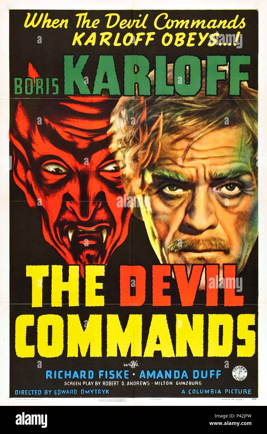 Original Film Title: THE DEVIL COMMANDS. English Title: THE DEVIL ...