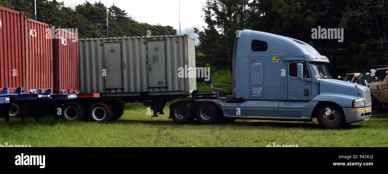 SAN MARCOS, Guatemala – The first semi-truck of Task Force Red Wolf’s ...