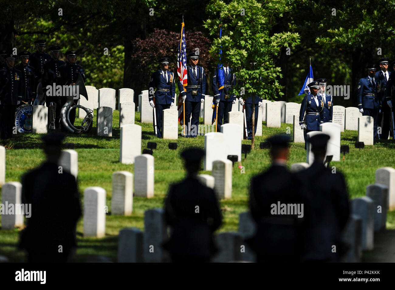 Members of the U.S. Air Force Honor Guard provide full honors for 2nd ...