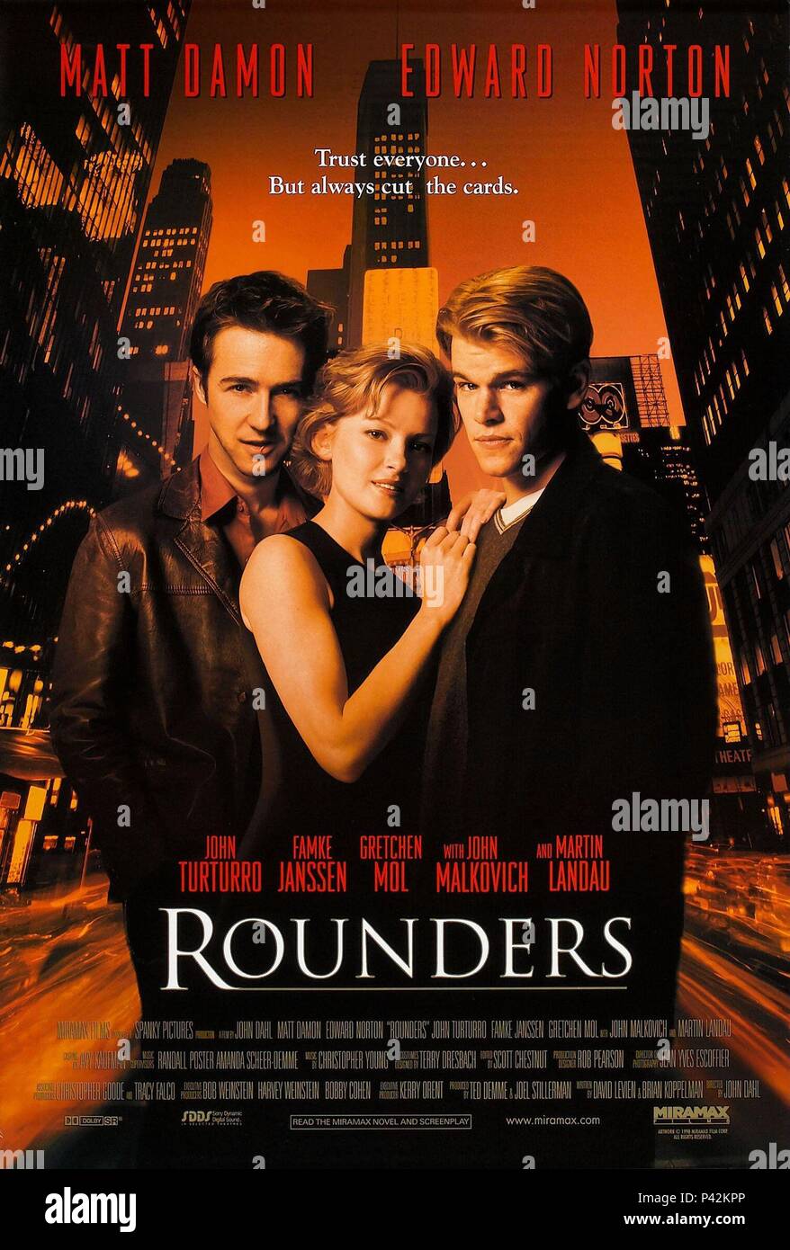 Original Film Title: ROUNDERS. English Title: ROUNDERS. Film Director ...