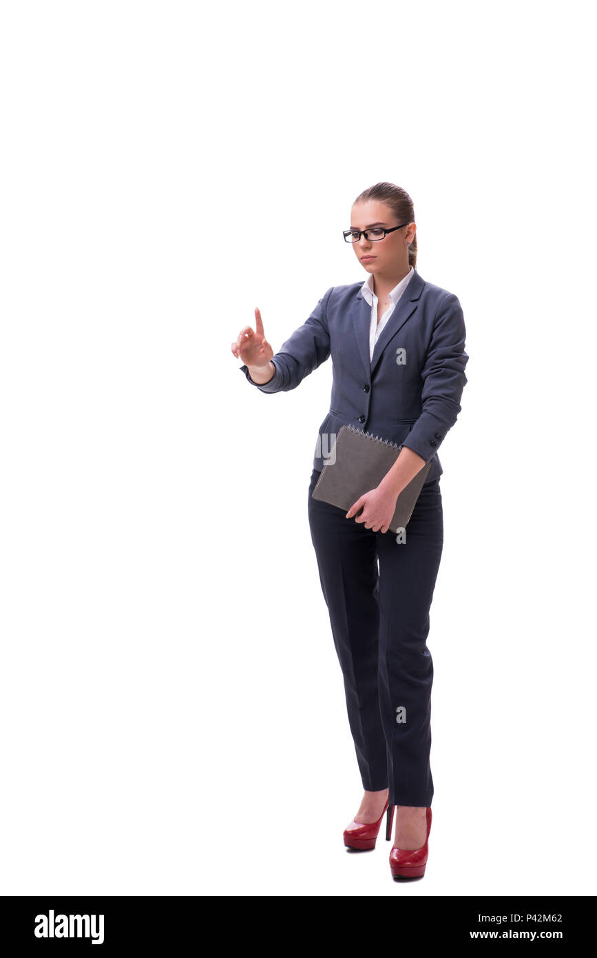 Pressing buttons handsome young Cut Out Stock Images & Pictures - Alamy