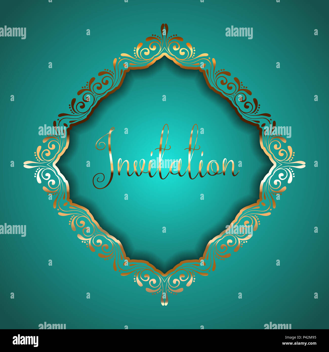 Decorative background with a stylish frame Stock Photo - Alamy