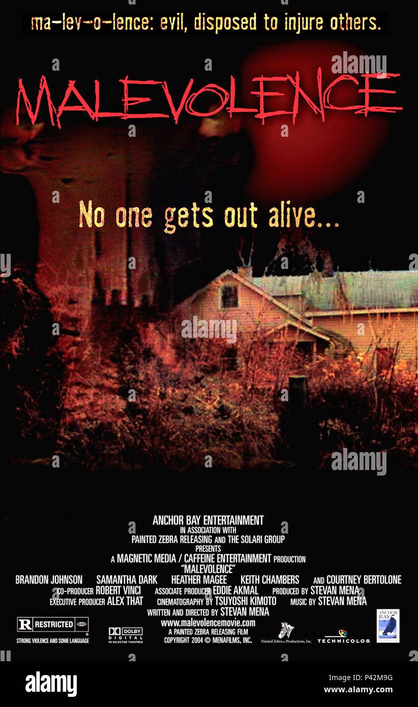 Original Film Title: MALEVOLENCE. English Title: MALEVOLENCE. Film ...