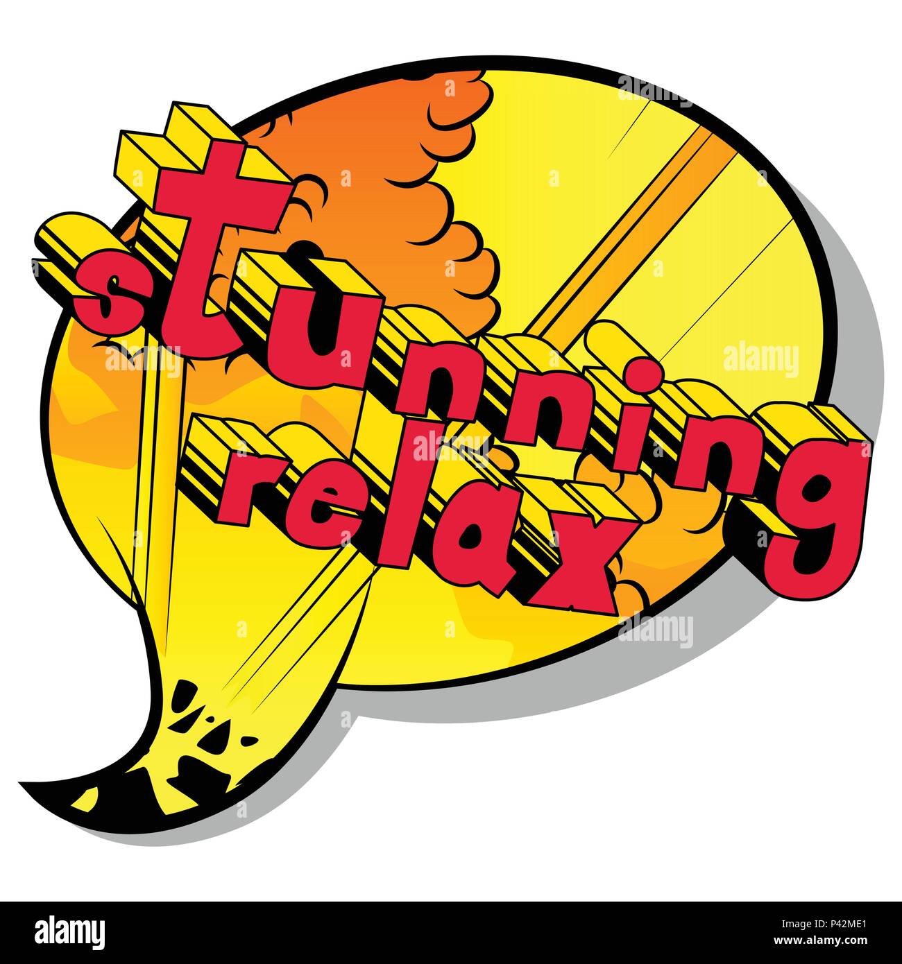 Stunning Relax - Comic book word on abstract background Stock Vector ...