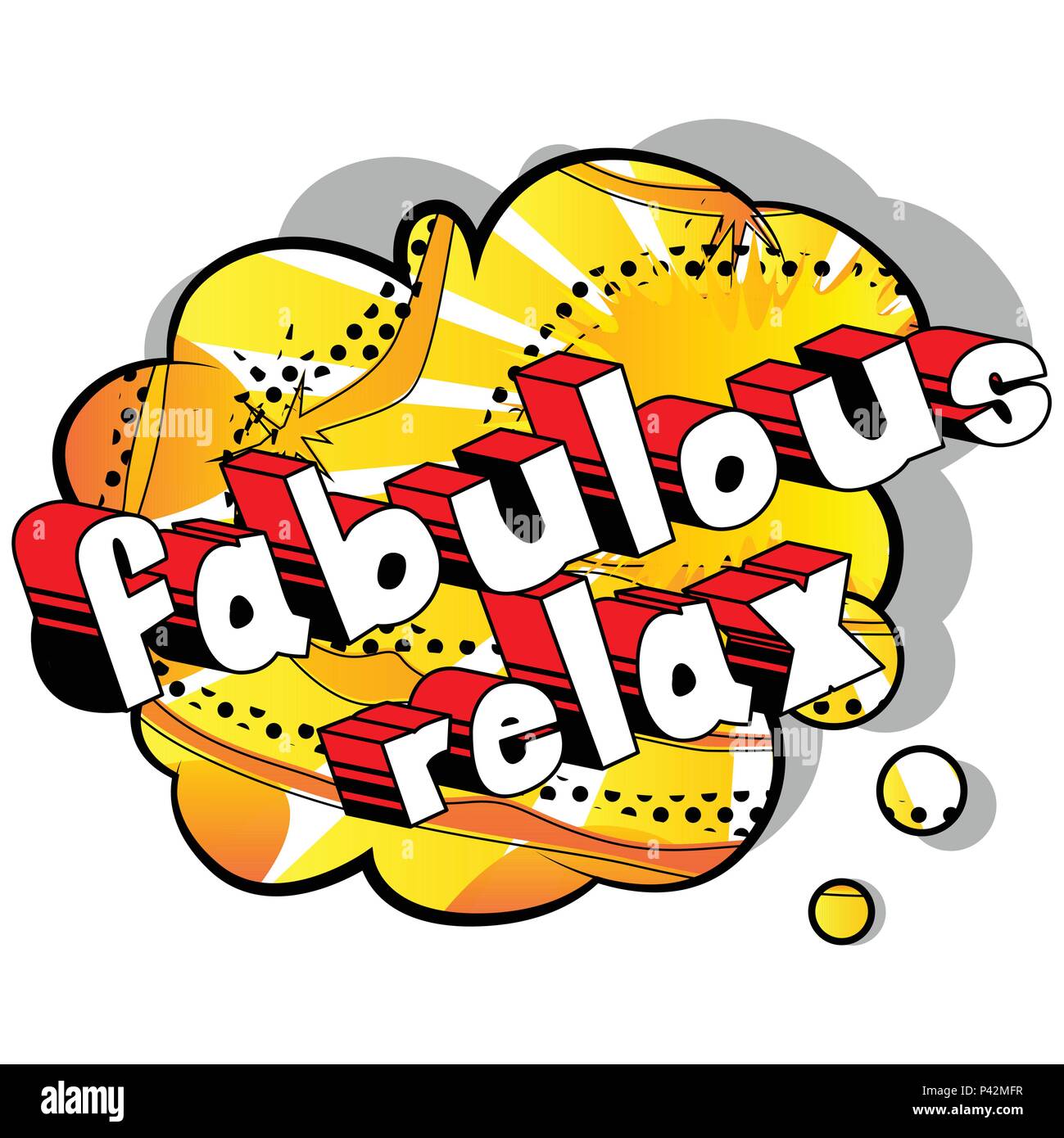 Fabulous Relax - Comic book word on abstract background Stock Vector ...