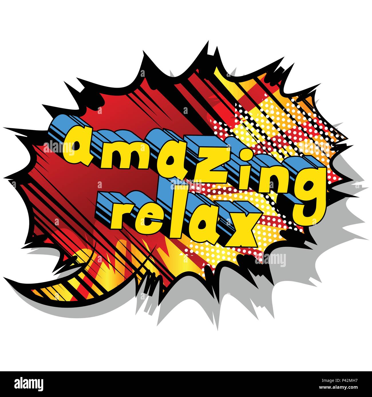 Amazing Relax - Comic book word on abstract background Stock Vector ...