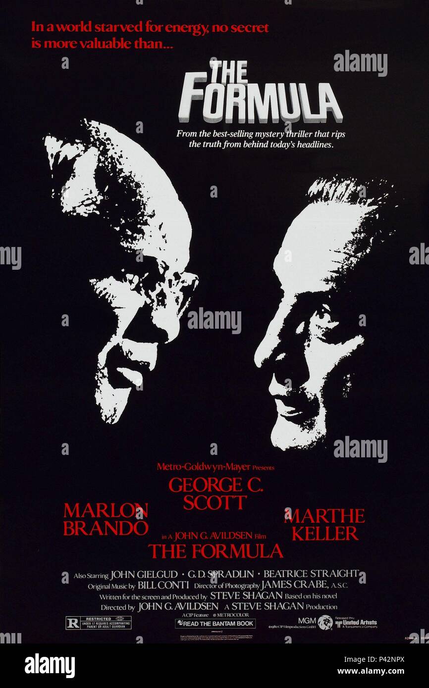 Original Film Title: THE FORMULA. English Title: THE FORMULA. Film ...