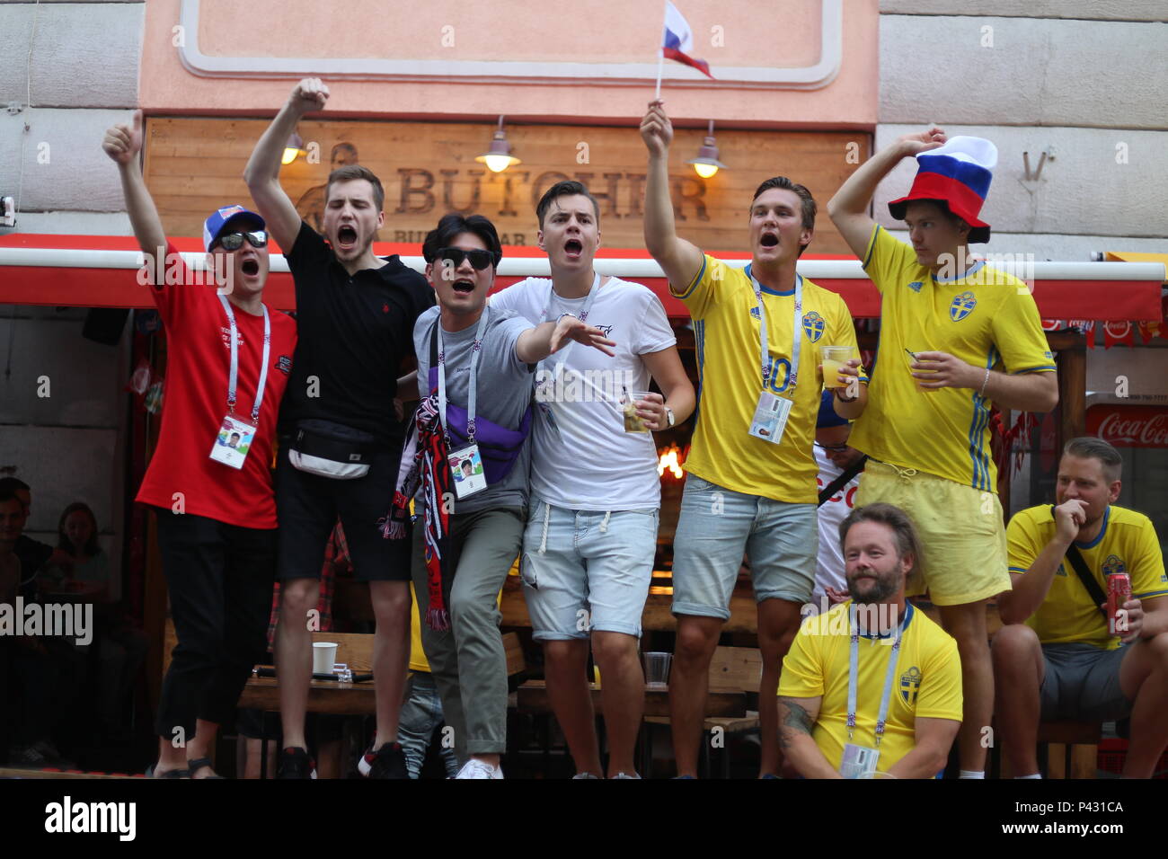 Russian football fans hi-res stock photography and images - Alamy