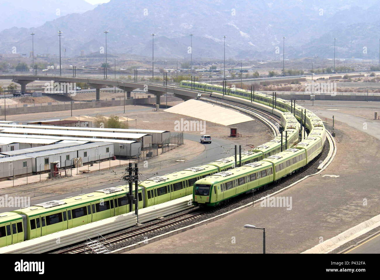 Mecca, Saudi Arabia. 20th June, 2018. The Mecca Light Rail is tested in ...
