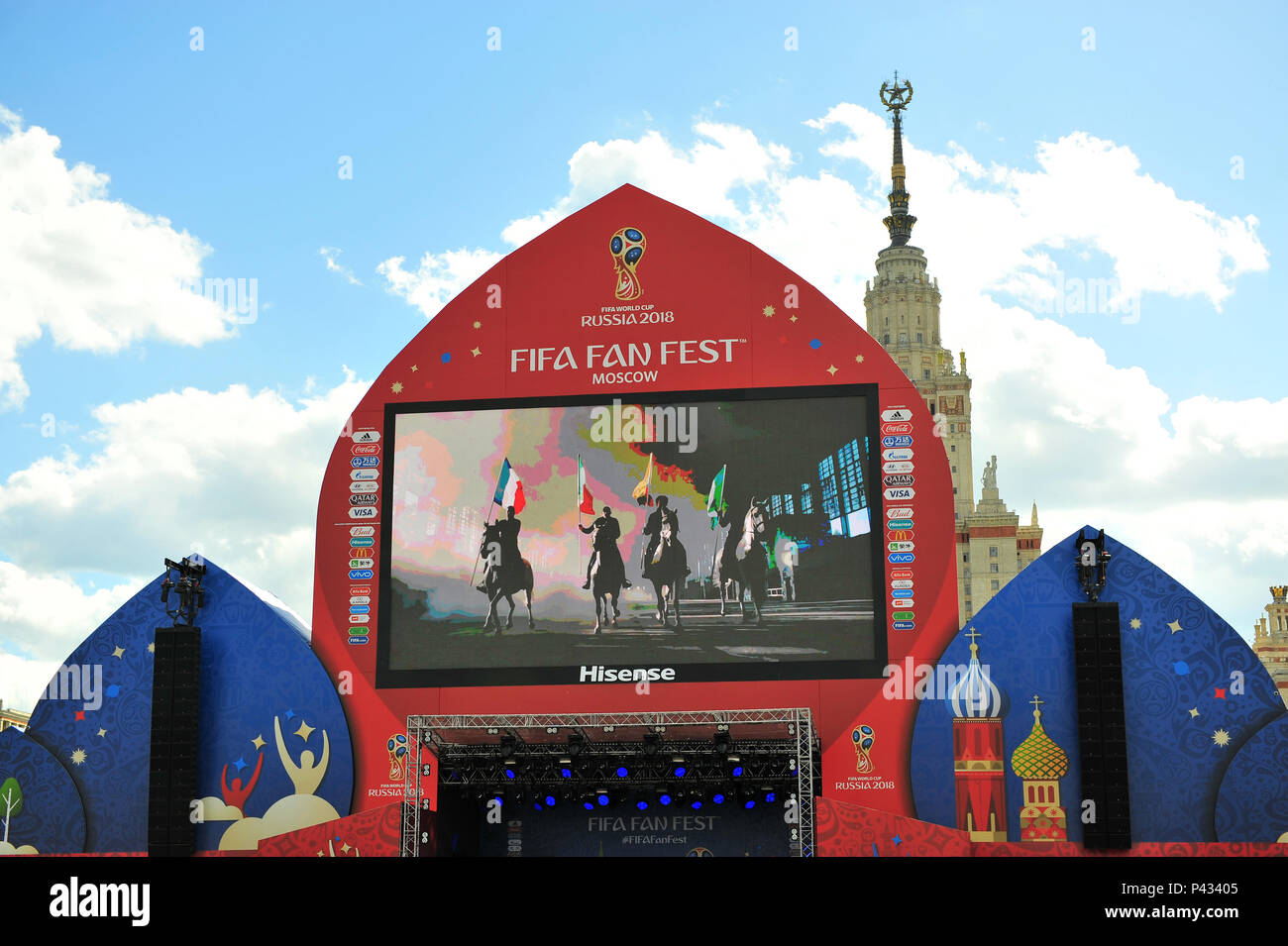 MOSCOW, RUSSIA - JUNE 20: Fifa Fan Fest World Cup 2018 in Moscow on ...