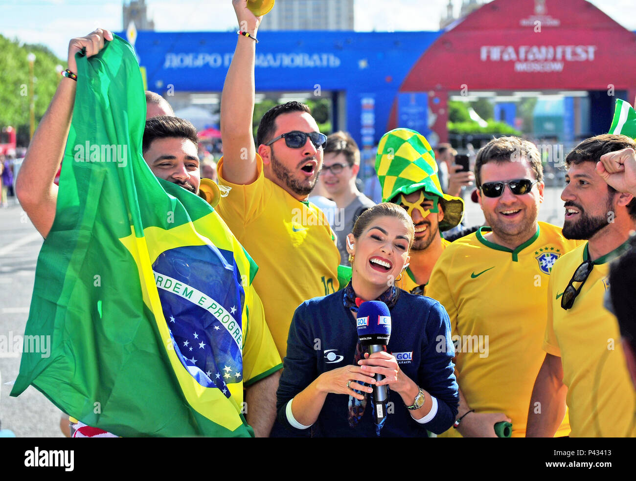 Brazilian football fans russia hi-res stock photography and images - Alamy