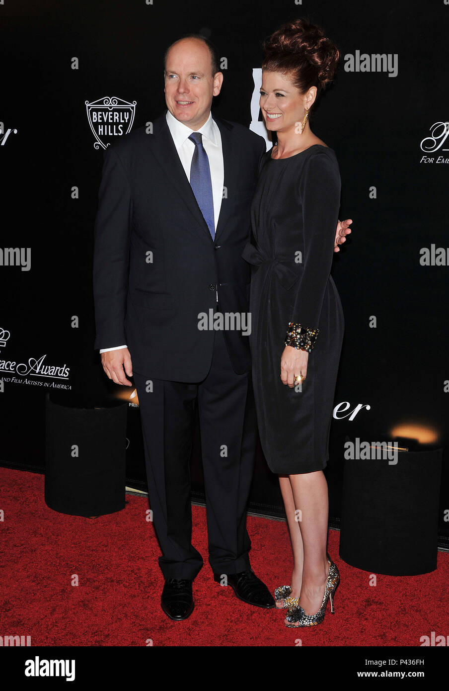 His Serene Highness Prince Albert II of Monaco and Debra Messing ...