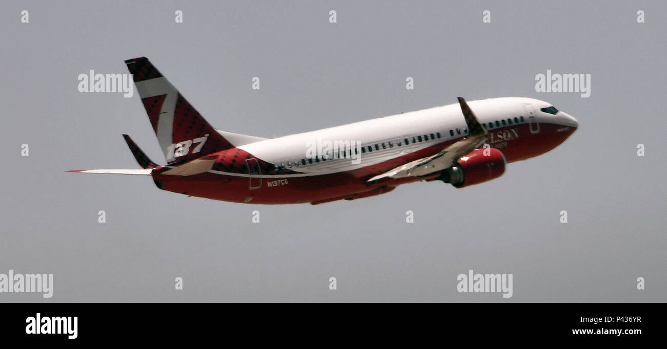 San Bernardino, California, USA. 20th June, 2018. The first 737-300 ...