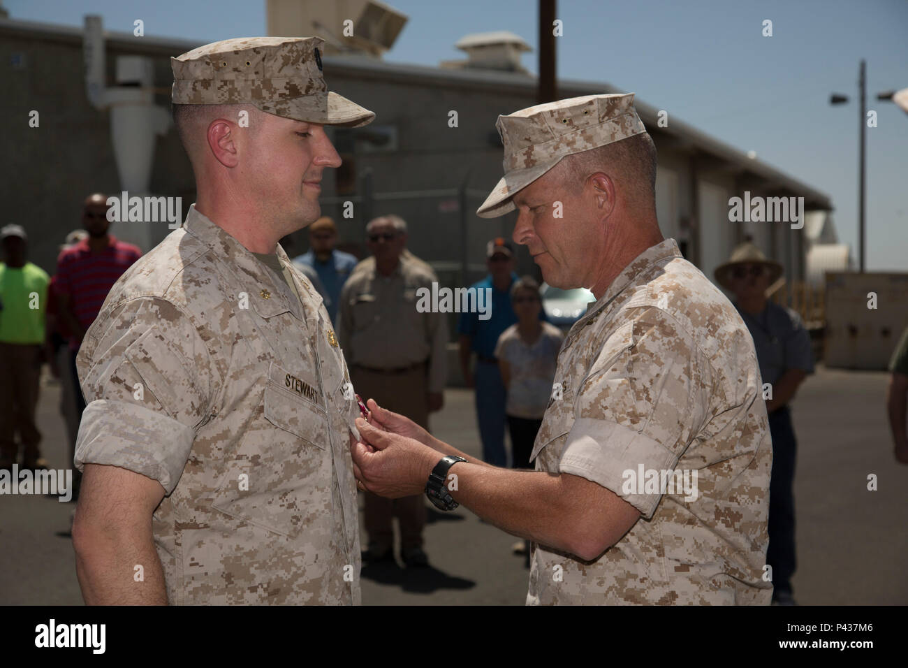 Maj. Gen. Lewis A. Craparotta, Combat Center Commanding General, pins ...