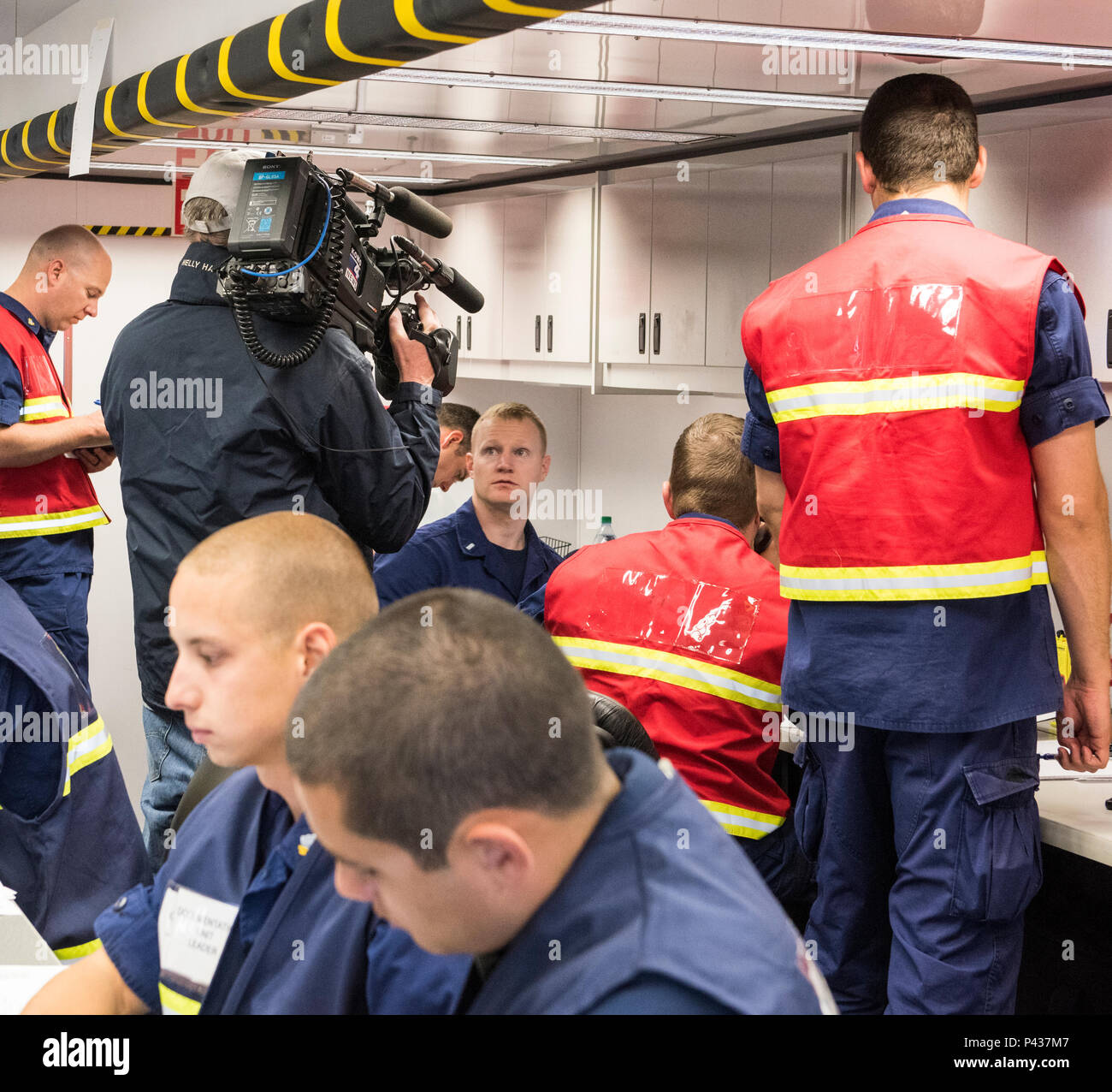 Coast Guard members demonstrated disaster communication and response ...