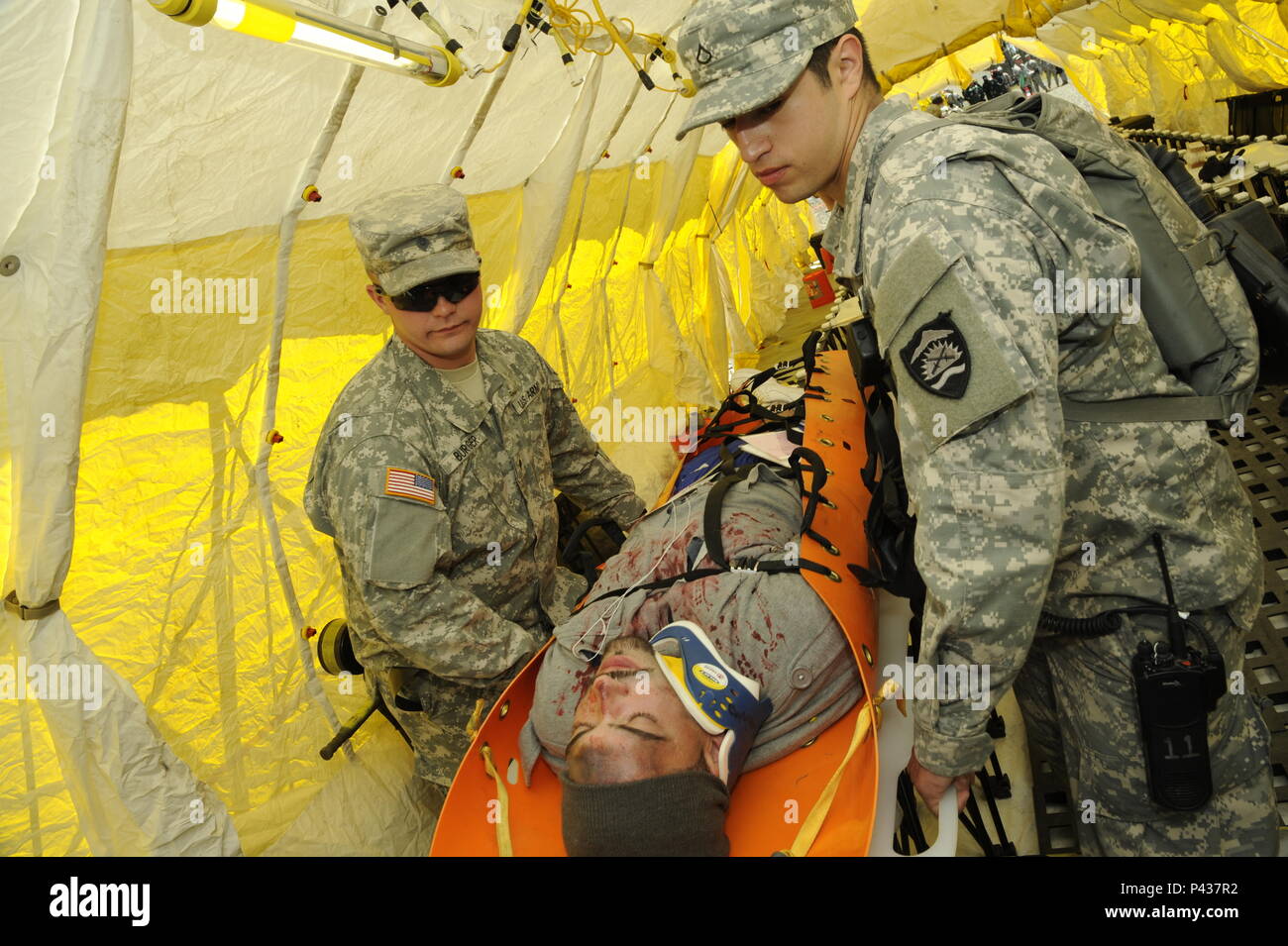 The CBRNE Enhanced Force Response Force Package (CERFP) members from ...