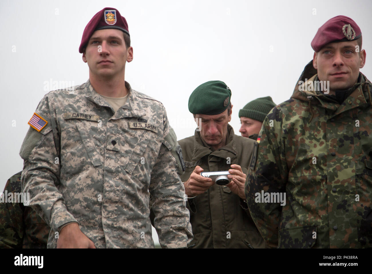 U.S. Army Soldiers and German Soldiers visit Pointe du Hoc, France ...