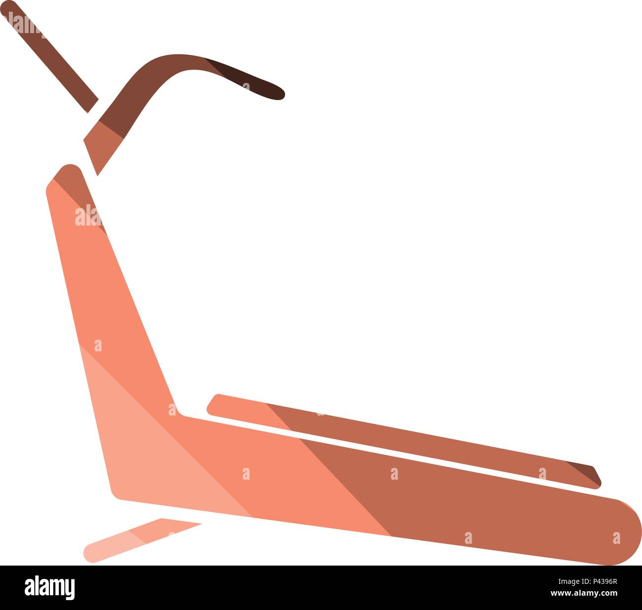 Treadmill icon. Flat color design. Vector illustration Stock Vector ...