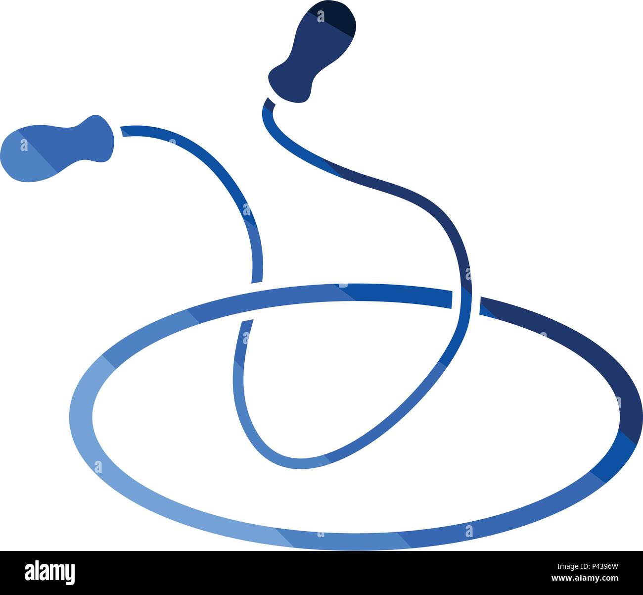 Jump rope and hoop icon. Flat color design. Vector illustration Stock ...