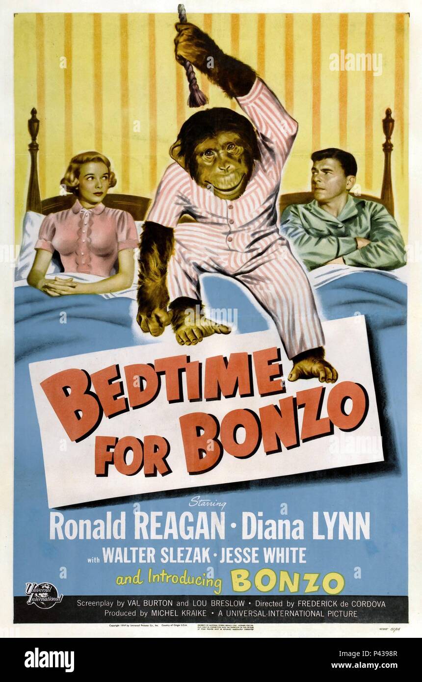 Original Film Title: BEDTIME FOR BONZO. English Title: BEDTIME FOR ...
