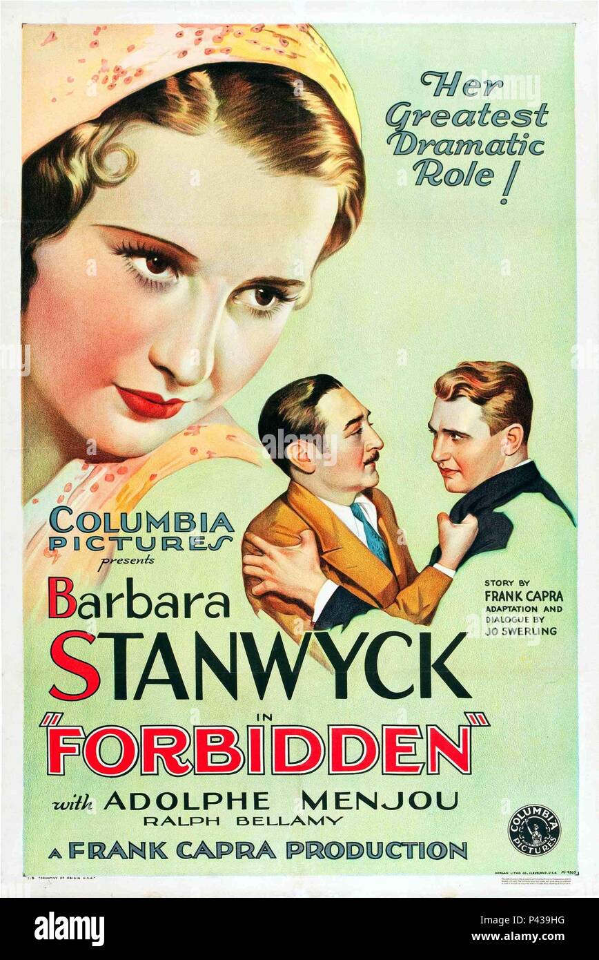 Original Film Title: FORBIDDEN. English Title: FORBIDDEN. Film Director ...