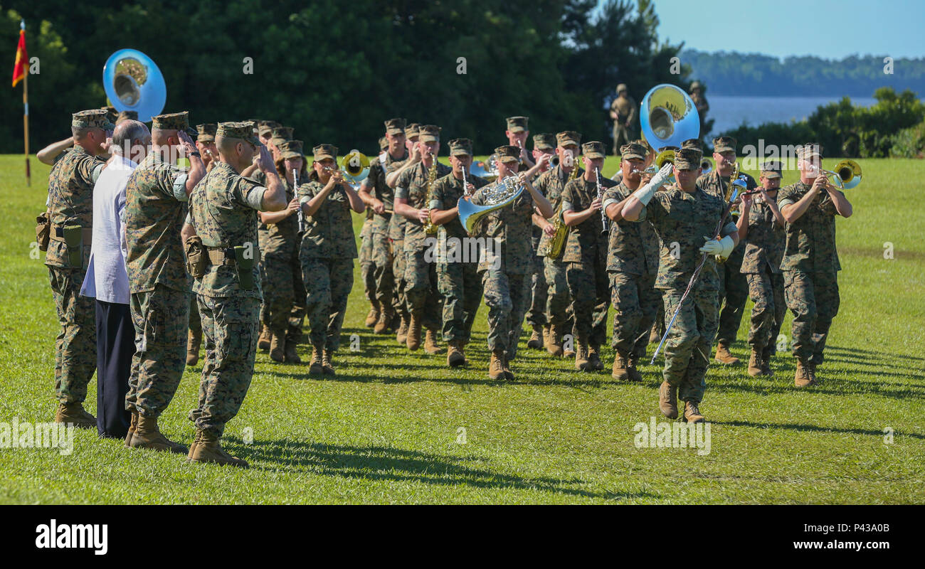 U.S. Marines with the 2nd Marine Division Band perform at the 2nd ...