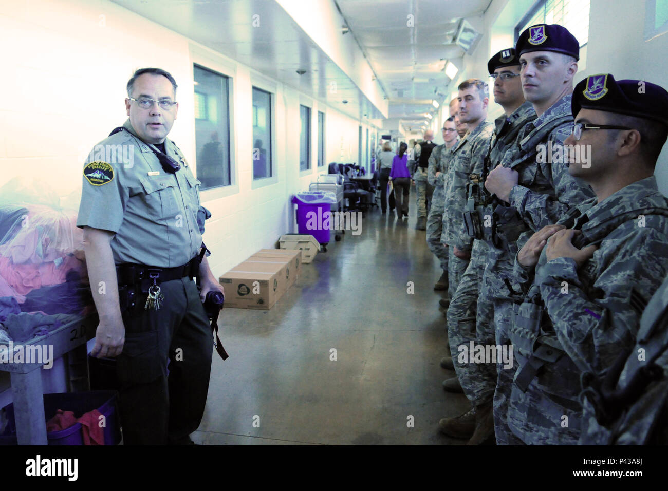 Pierce County Corrections Deputy Torvald Pearson asks members of the ...
