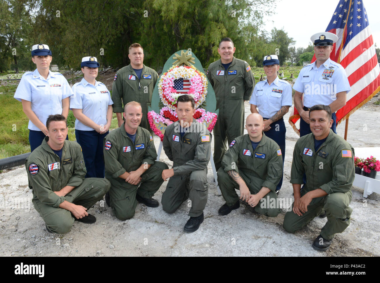 A Coast Guard color guard from Base Honolulu and crewmembers from U.S ...