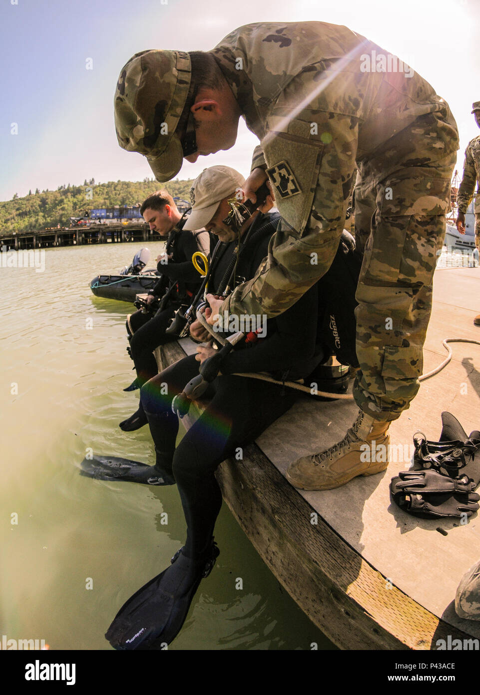 Staff Sgt. Matthew Tammaso, the diving supervisor assigned to 569th ...
