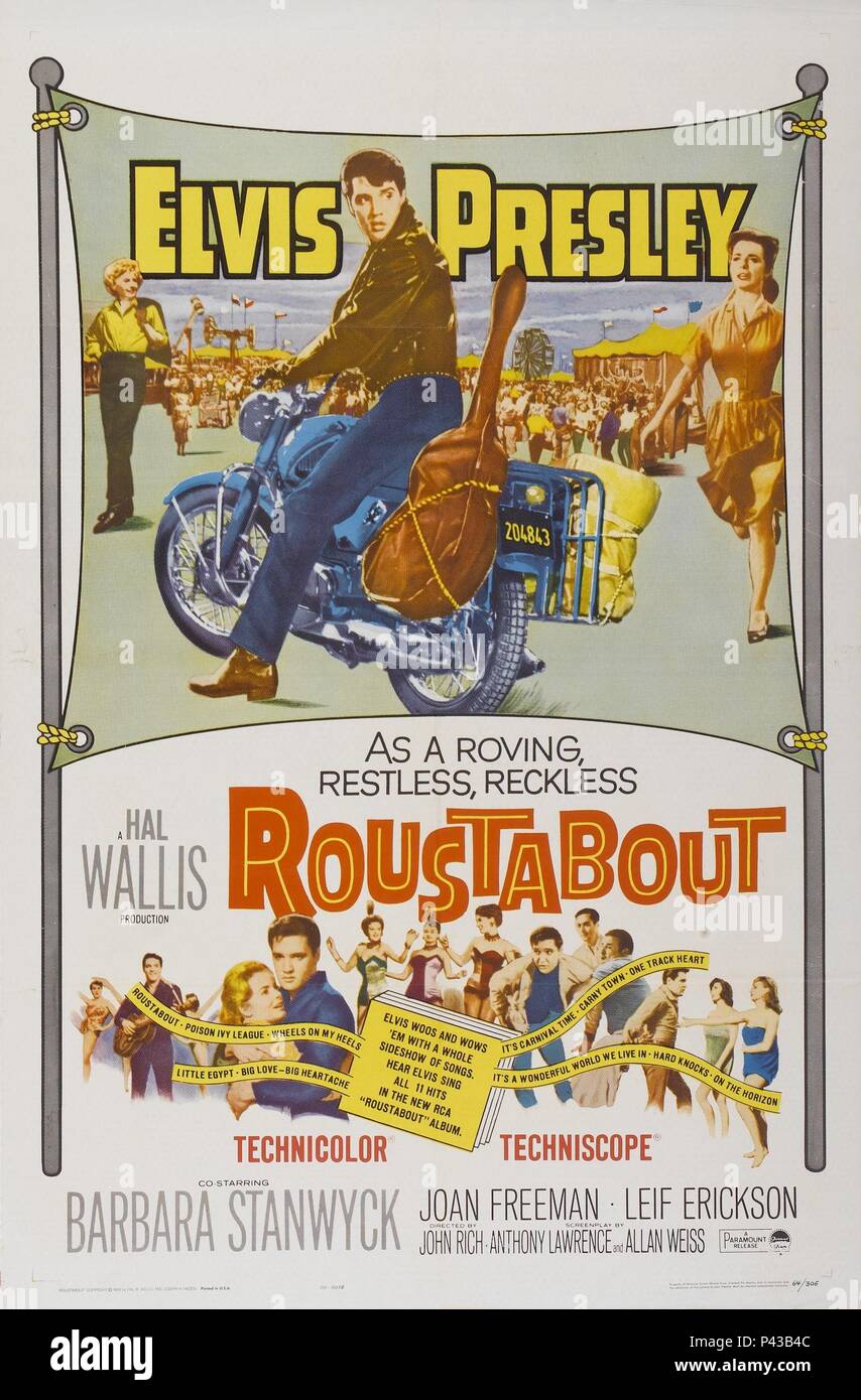 Original Film Title: ROUSTABOUT. English Title: ROUSTABOUT. Film ...